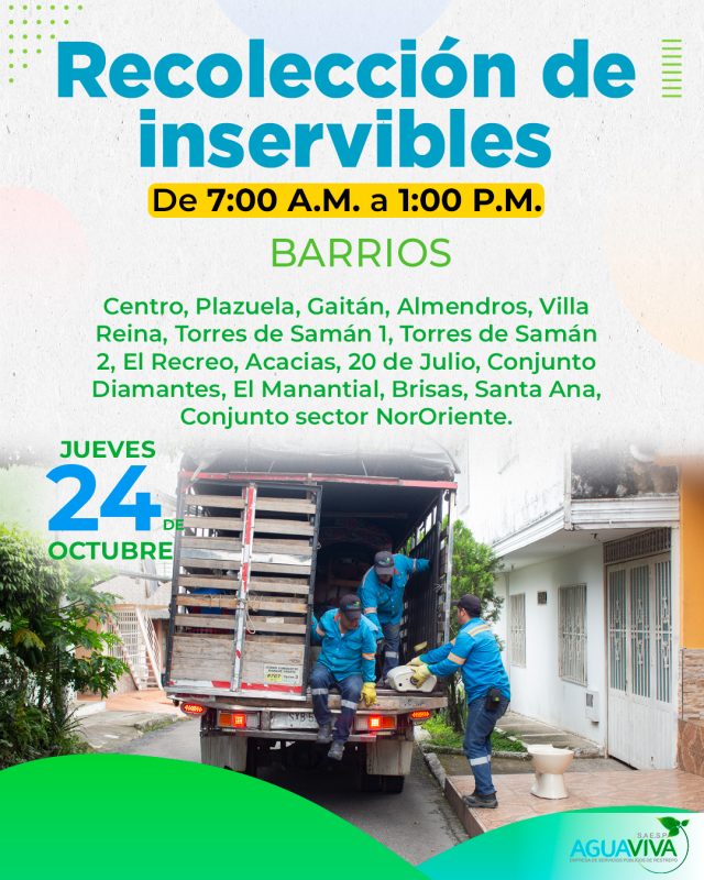 Recolección de Inservibles Octubre – Empresa de Servicios Públicos de ...